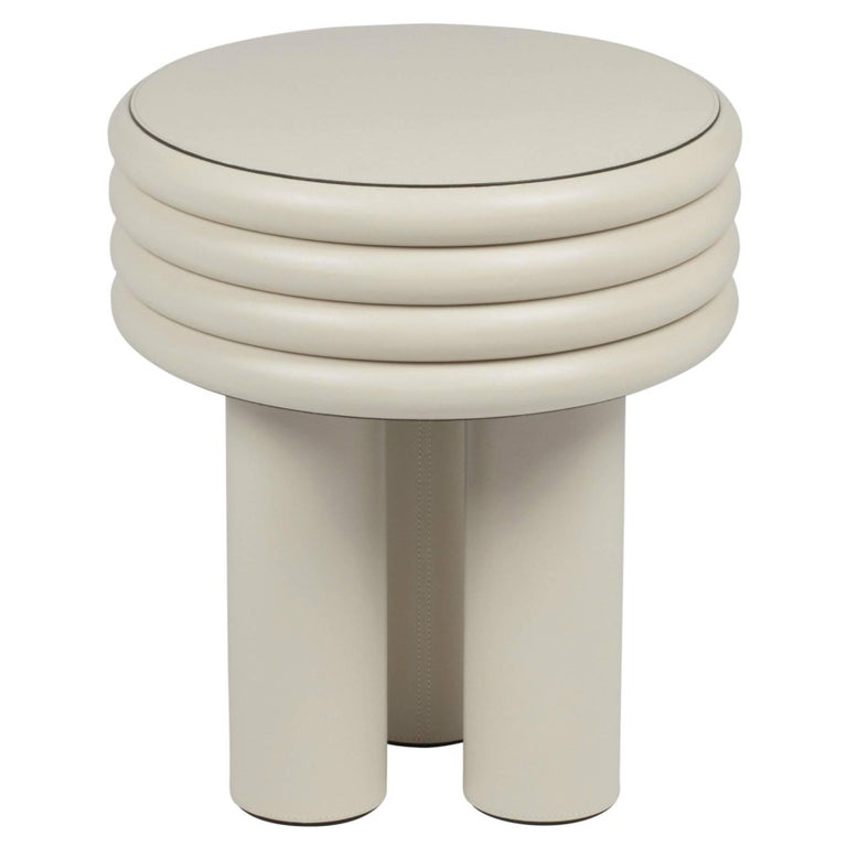 Scala Leather Coffee Table Small High Ivory Nappa at 1stDibs | scala ...