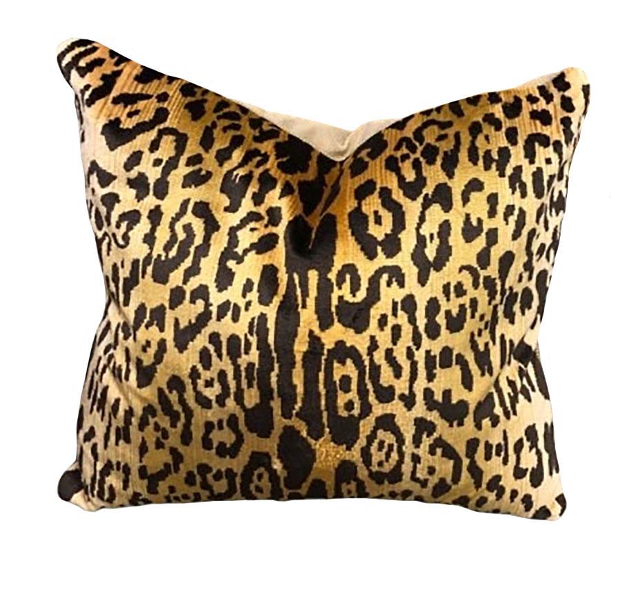 Scalamandré Leopard Pillows - A Pair at 1stDibs
