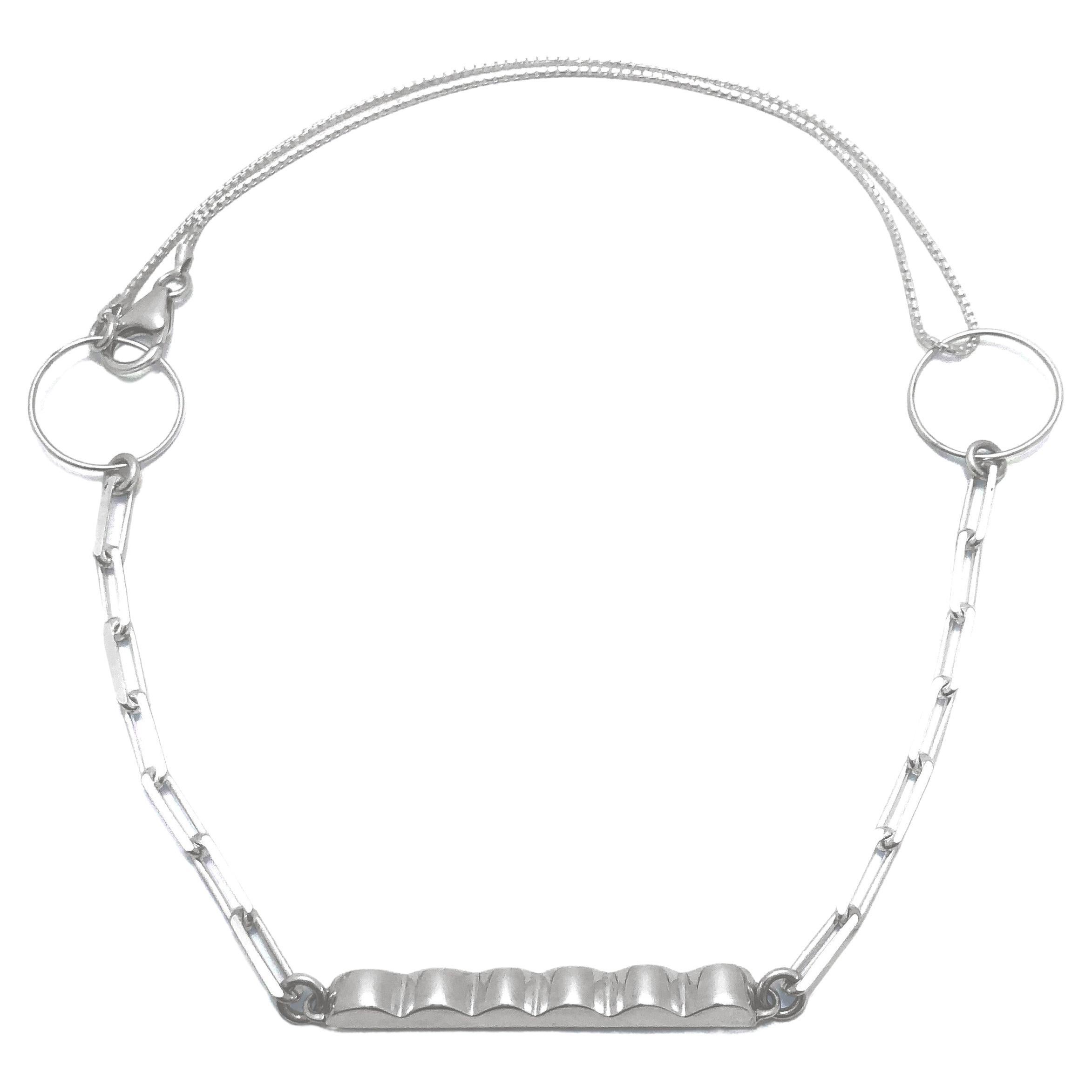 Scallop Extendable Necklace, 16", [sterling silver] For Sale at 1stDibs