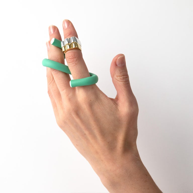 Customizable Scallop Ring Set in Mixed Metals, Brenna Colvin, Building ...