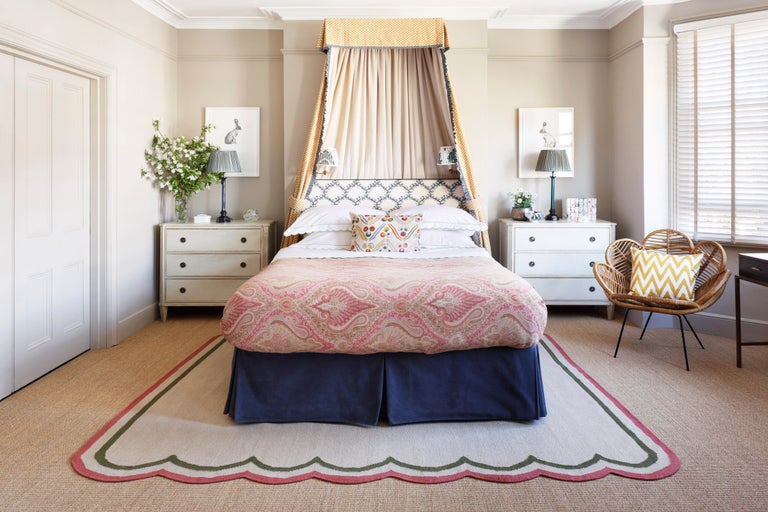 Scallop Rug in Cerise For Sale at 1stDibs