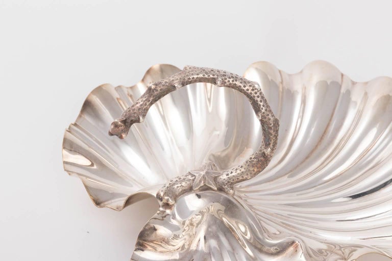Scallop Shell Silver Plated Serving Dish at 1stDibs