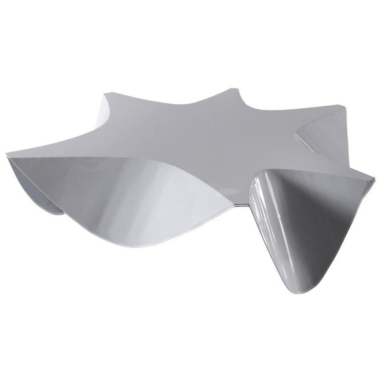 Scallop Unique Coffee Table Powder-Coated White Steel by Aranda\Lasch ...