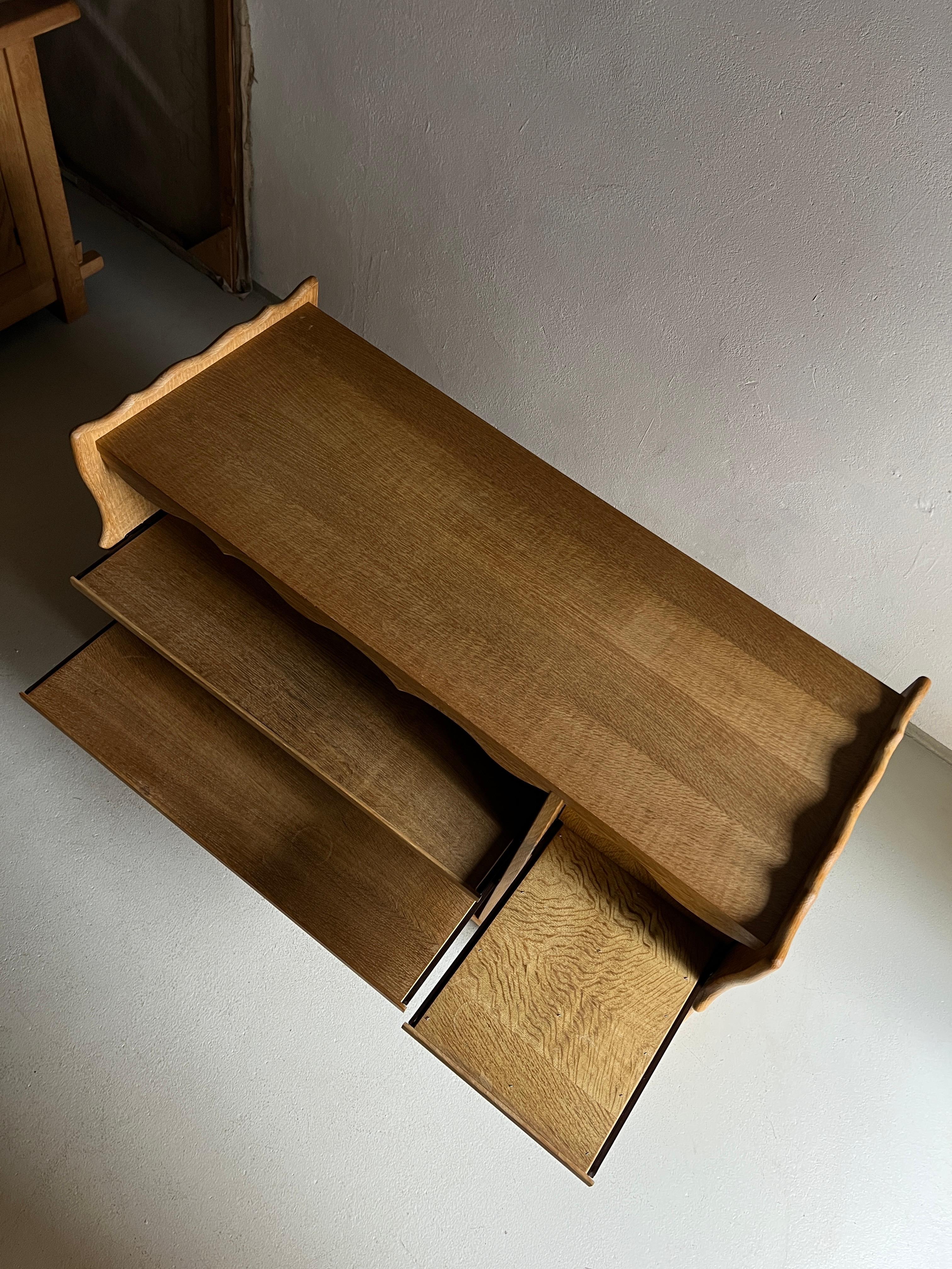 Scalloped Carved Oak Sideboard Cabinet, Netherlands, 1970s For Sale at ...
