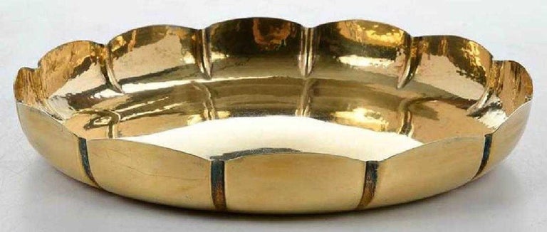 Scalloped Silver Gilt Bowl For Sale at 1stDibs