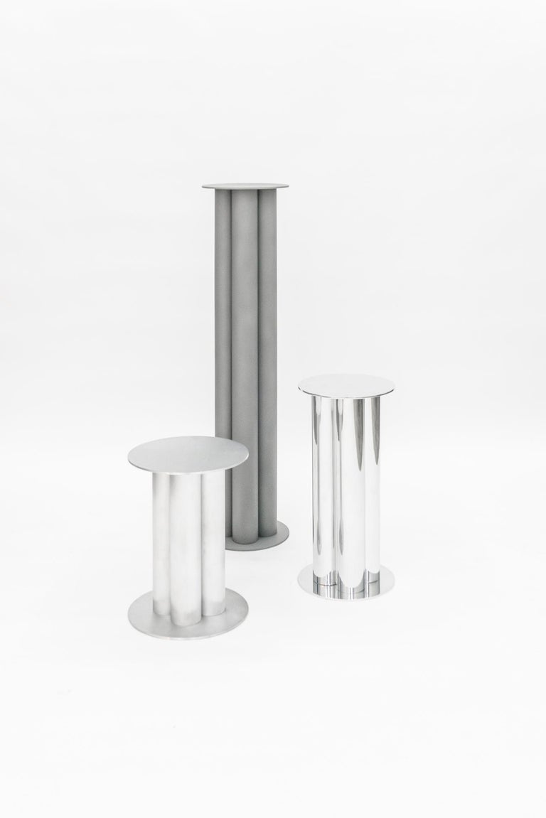 Scalloped Small TOTEM or Pedestal in Polished, Brushed, or Sandblasted ...
