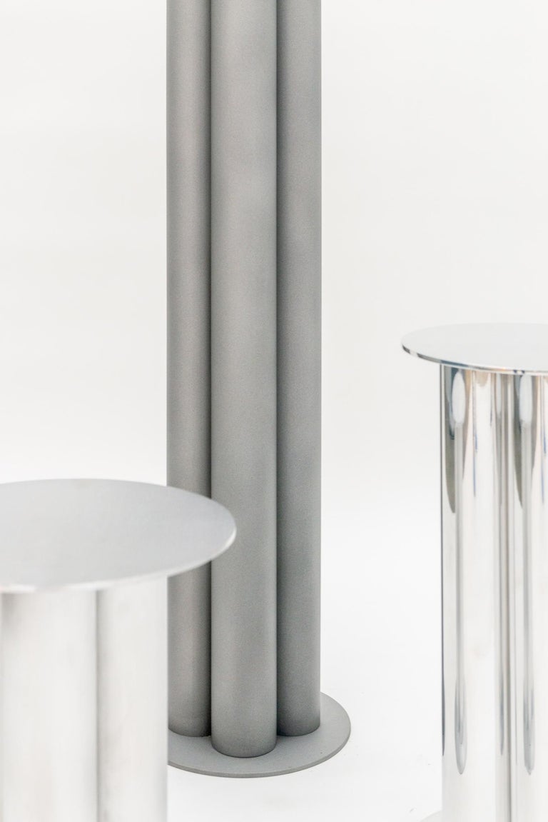 Scalloped Small TOTEM or Pedestal in Polished, Brushed, or Sandblasted ...