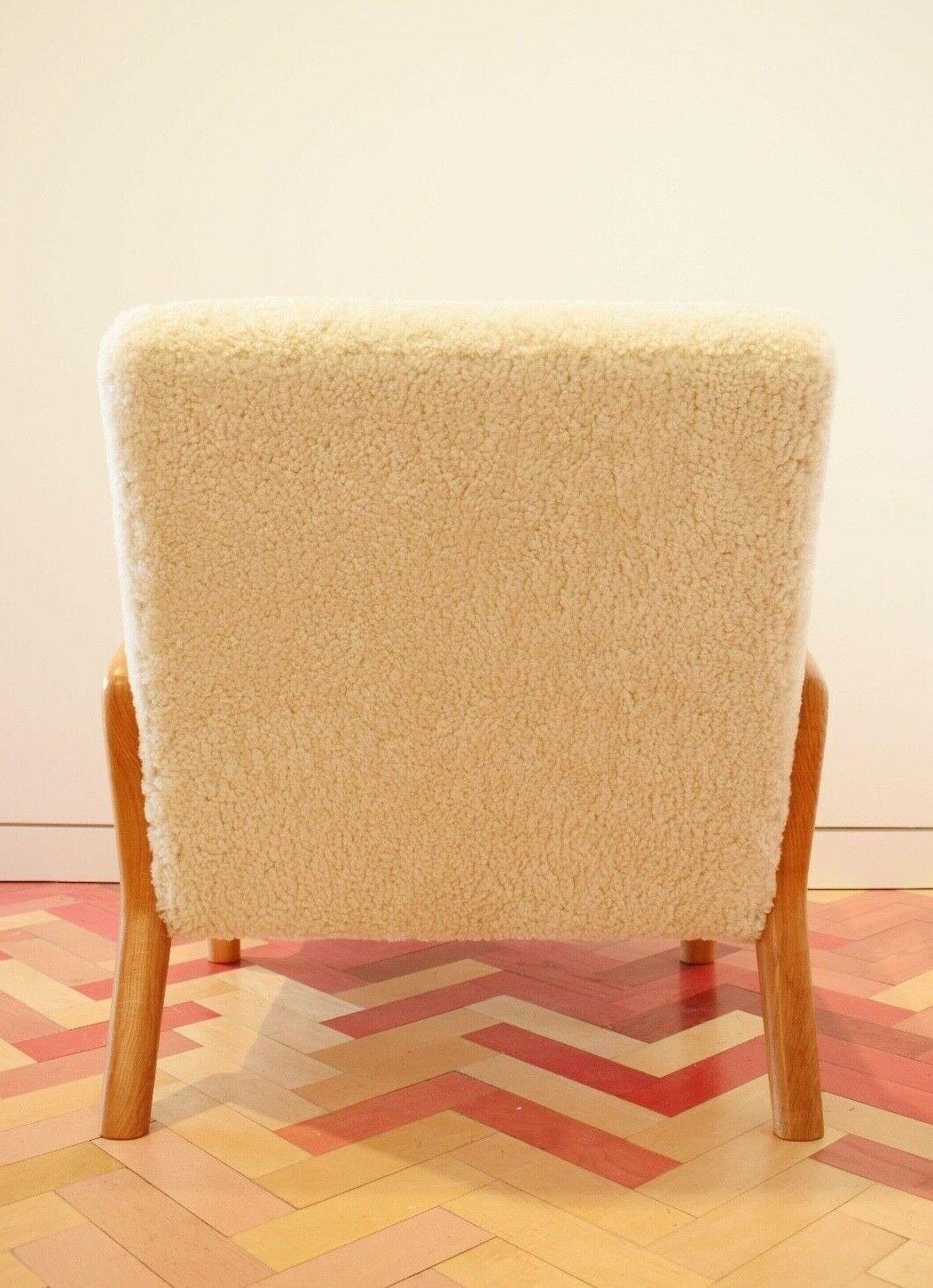 Scandi Sheepskin and Oak Lounge Chair For Sale at 1stDibs | scandi ...