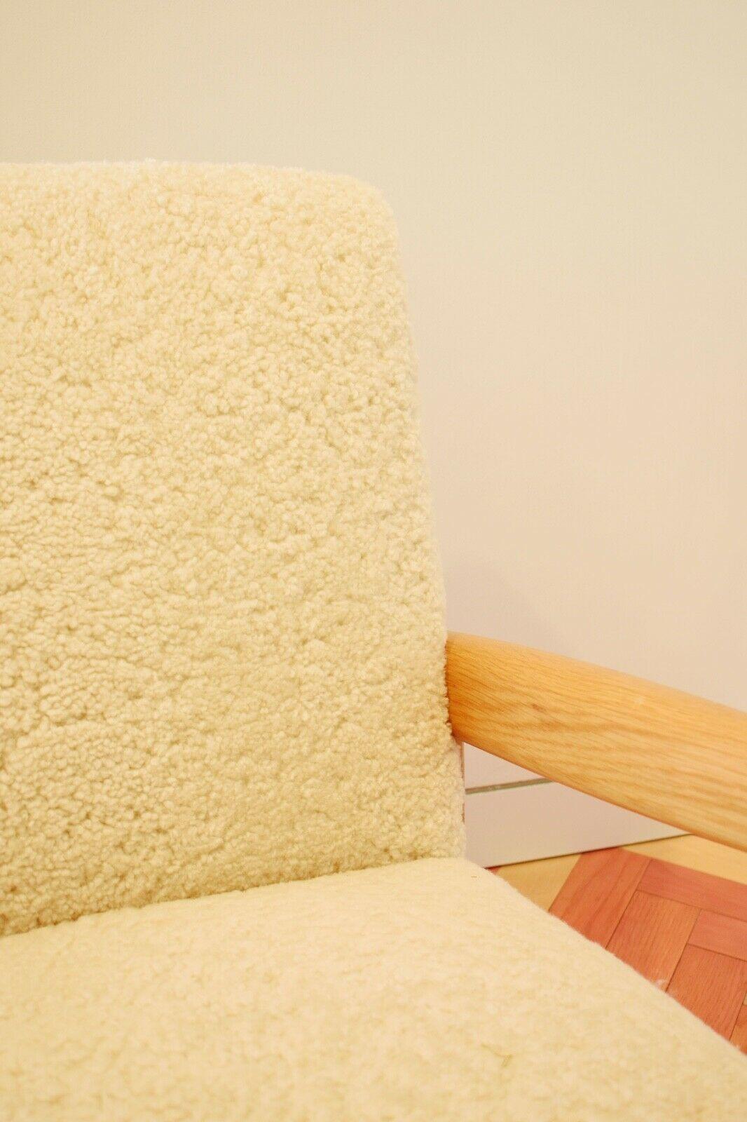 Scandi Sheepskin and Oak Lounge Chair For Sale at 1stDibs | scandi ...