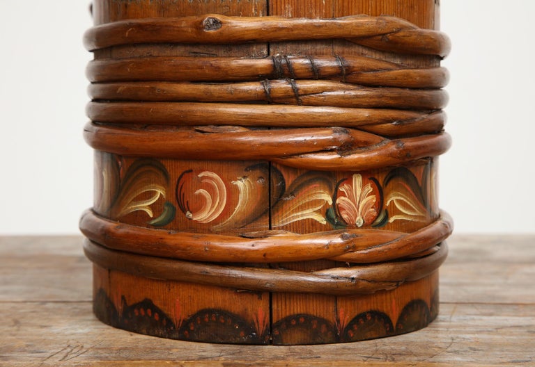 Hand Painted Allmoge Water/Beer Tankard, Dalarna, Sweden, Circa 1800 ...