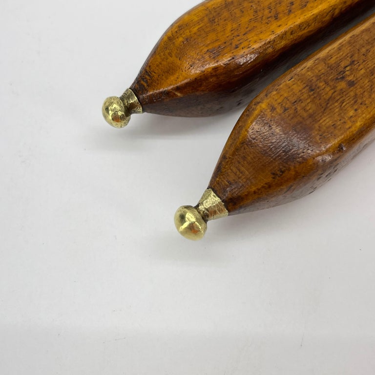 Scandinavian 18th Century Brass Nutcracker with Wooden Handles For Sale ...