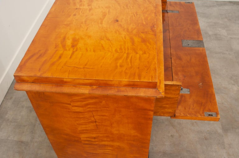Scandinavian 19th Century Satinwood Commode Desk For Sale at 1stDibs