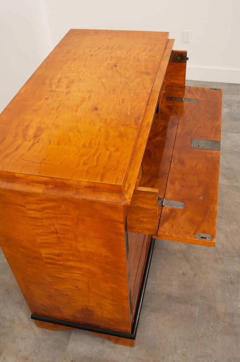 Scandinavian 19th Century Satinwood Commode Desk For Sale at 1stDibs