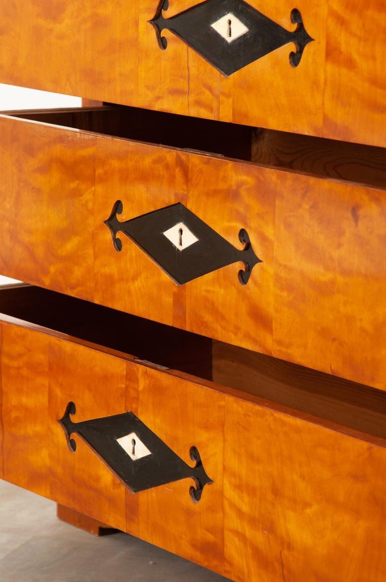 Scandinavian 19th Century Satinwood Commode Desk For Sale at 1stDibs