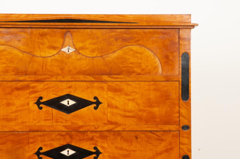 Scandinavian 19th Century Satinwood Commode Desk For Sale at 1stDibs