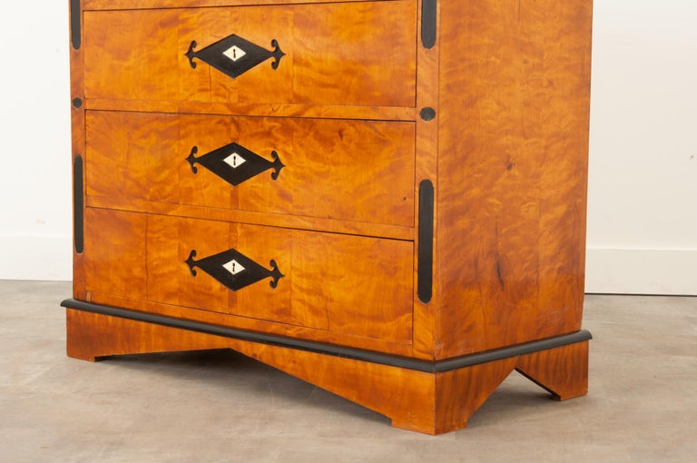 Scandinavian 19th Century Satinwood Commode Desk For Sale at 1stDibs