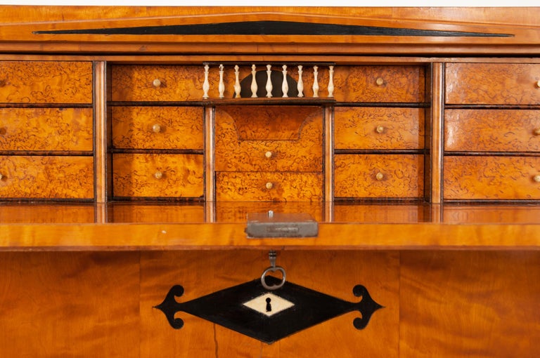 Scandinavian 19th Century Satinwood Commode Desk For Sale at 1stDibs