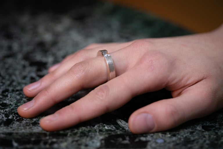 Scandinavian Aron Irving Li, 2013 Norway Modernist Silver Ring For Sale ...