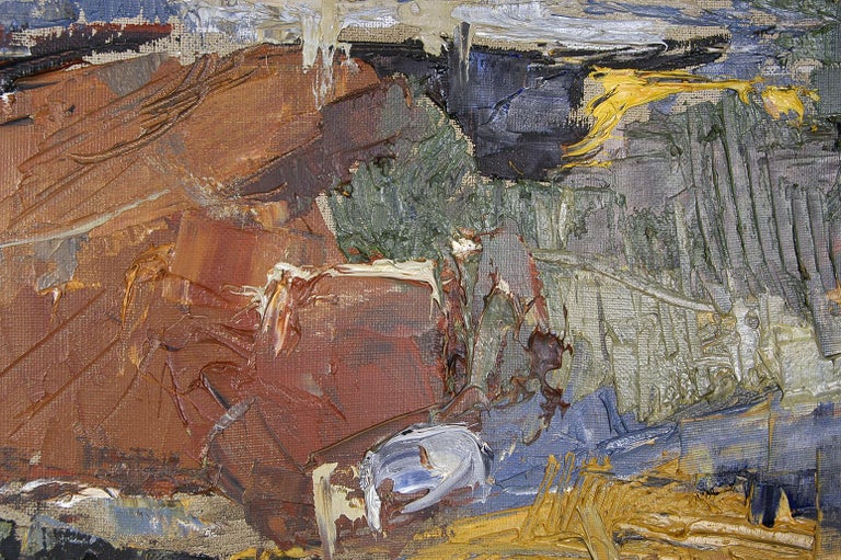 Scandinavian Art 1960s Swedish Abstract Oil on Canvas Painting by Fritz ...