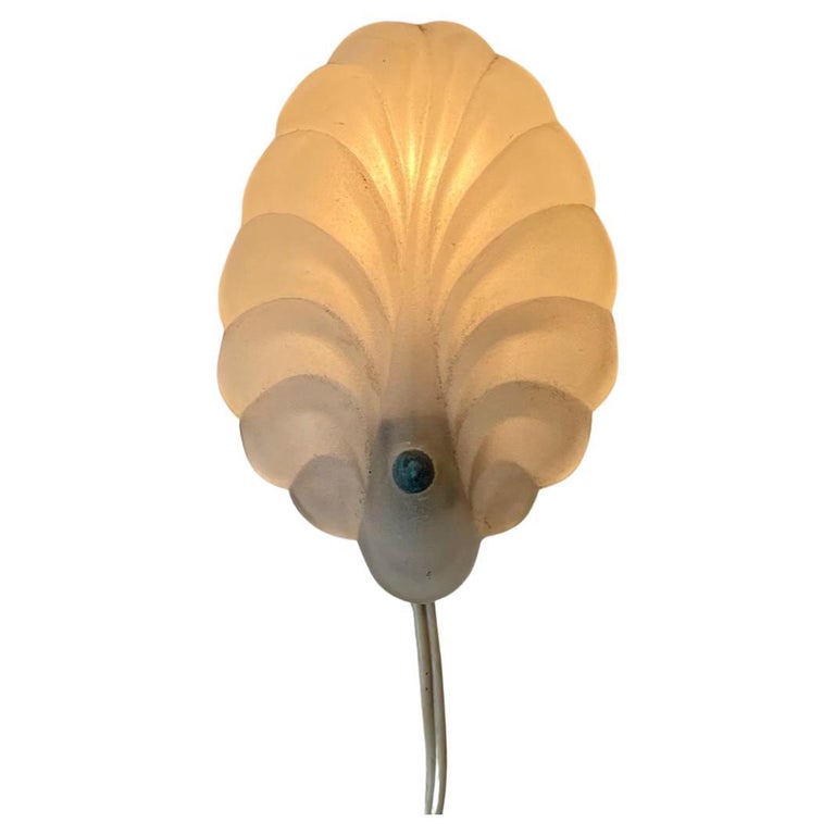 Scandinavian Art Deco Clam Shell Sconce, 1930s For Sale at 1stDibs