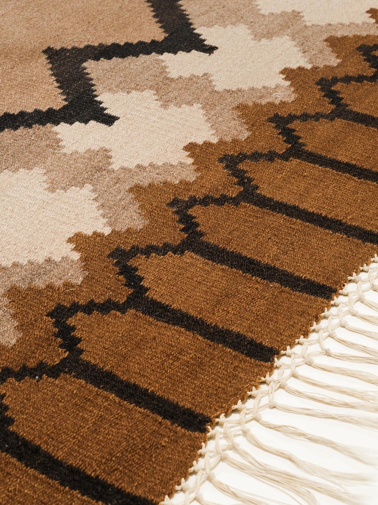 Scandinavian Art Deco / Funkis Flat Weave Rug, 1930s For Sale at 1stDibs