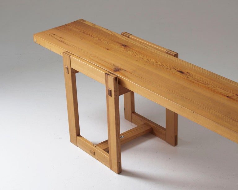 Scandinavian Bench in Pine, Model "Trybo" by Edvin Helseth, 1960s at ...