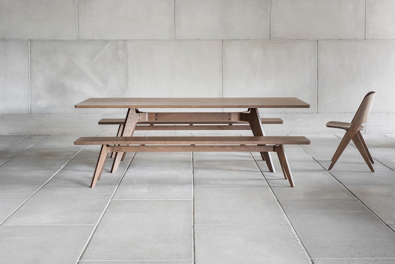 Scandinavian Bench 'Lavitta' by Poiat, Dark Oak For Sale at 1stDibs