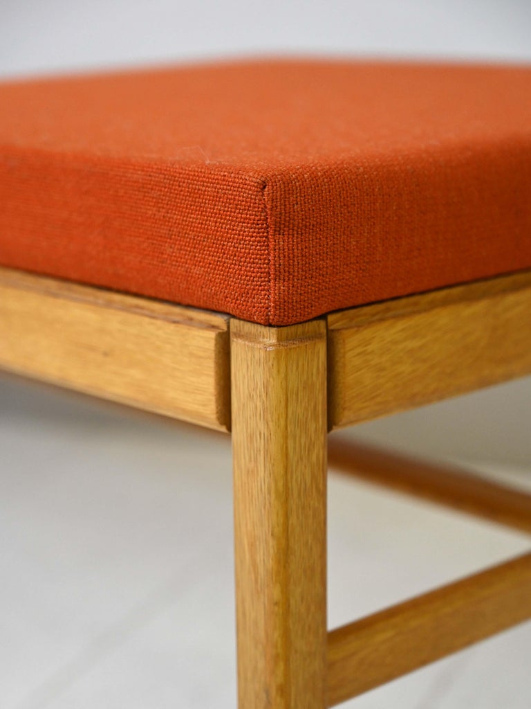 Scandinavian Bench with Upholstered Seat For Sale at 1stDibs