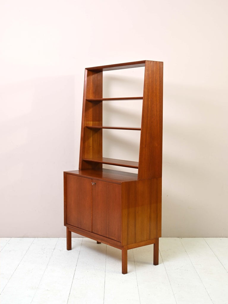 Scandinavian Bookcase with Storage Compartment For Sale at 1stDibs