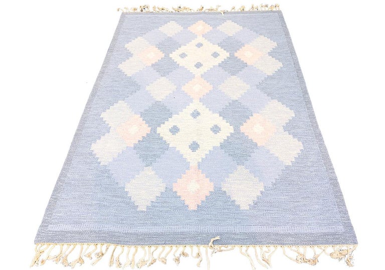 Scandinavian Carpet Rollakan Swedish Abstract Design Soft Color Palette ...