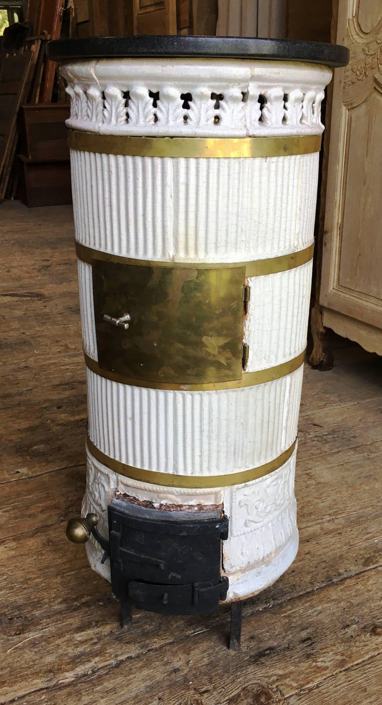 Scandinavian Ceramic Parlor Stove at 1stDibs