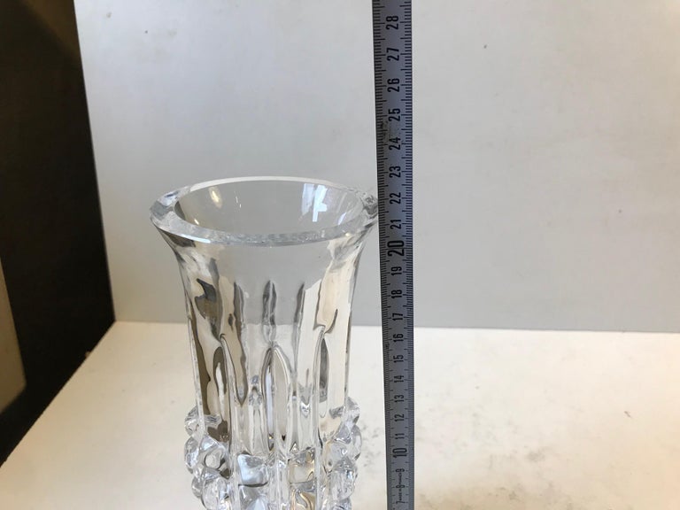 Scandinavian Crystal Vase by Bengt Edenfalk for Royal Krona, 1970s For ...