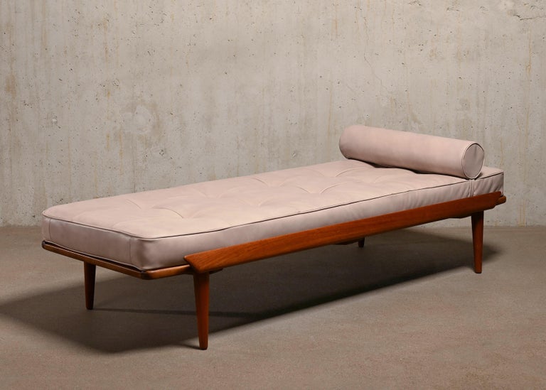 Scandinavian Daybed Hvidt and Orla Mølgaard-Nielsen in Teak and Leather ...