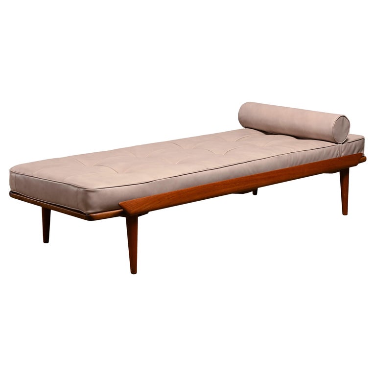 Scandinavian Daybed Hvidt and Orla Mølgaard-Nielsen in Teak and Leather ...