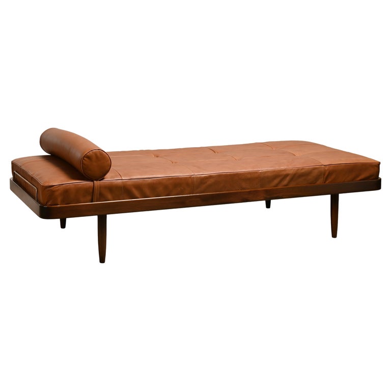Scandinavian Daybed in Cognac Leather for Horsens Møbelfabrik, Denmark ...