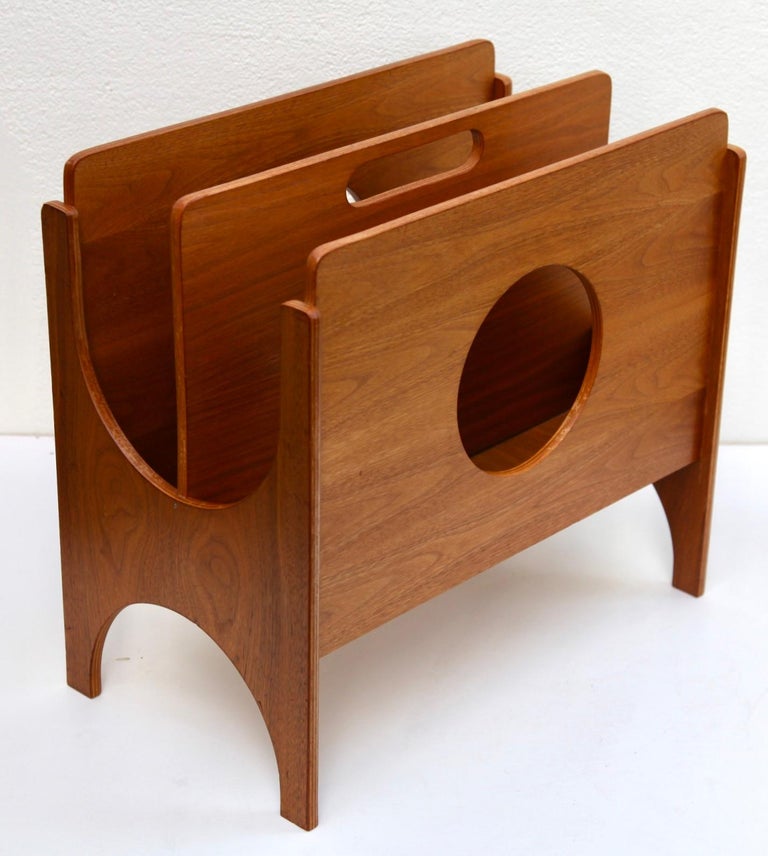 Scandinavian Denmark Vintage Walnut Multiplex, Magazines Holder For ...