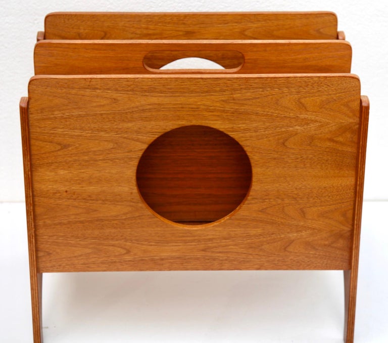 Scandinavian Denmark Vintage Walnut Multiplex, Magazines Holder For ...