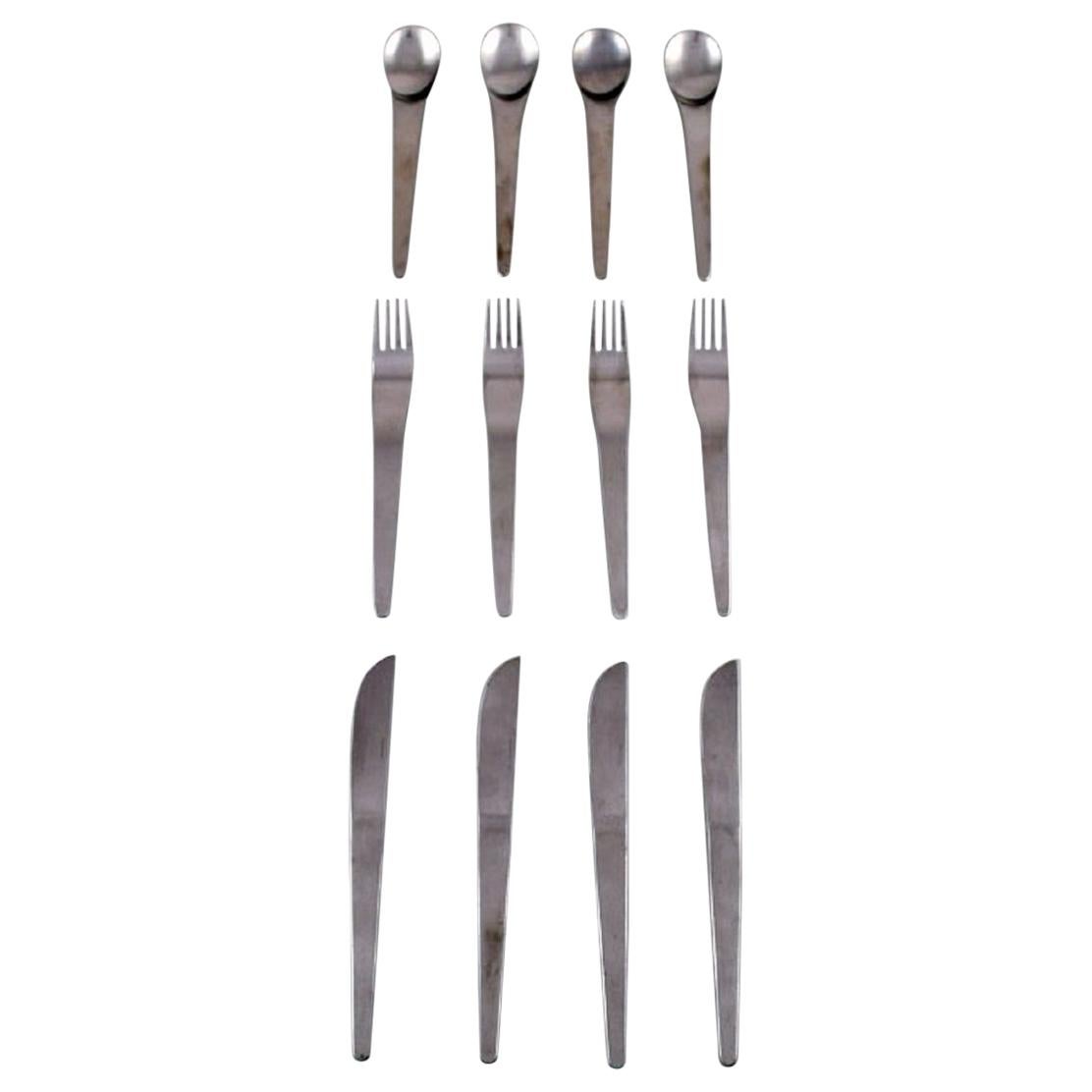 Scandinavian Design, Minimalist Stainless Steel Cutlery, Complete ...