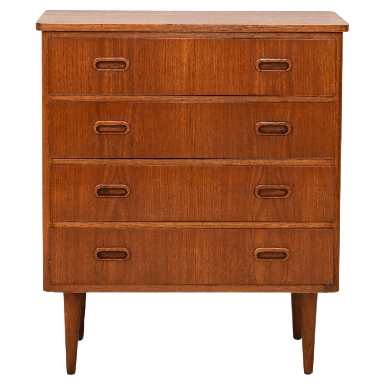 Scandinavian design teak chest of drawers For Sale at 1stDibs