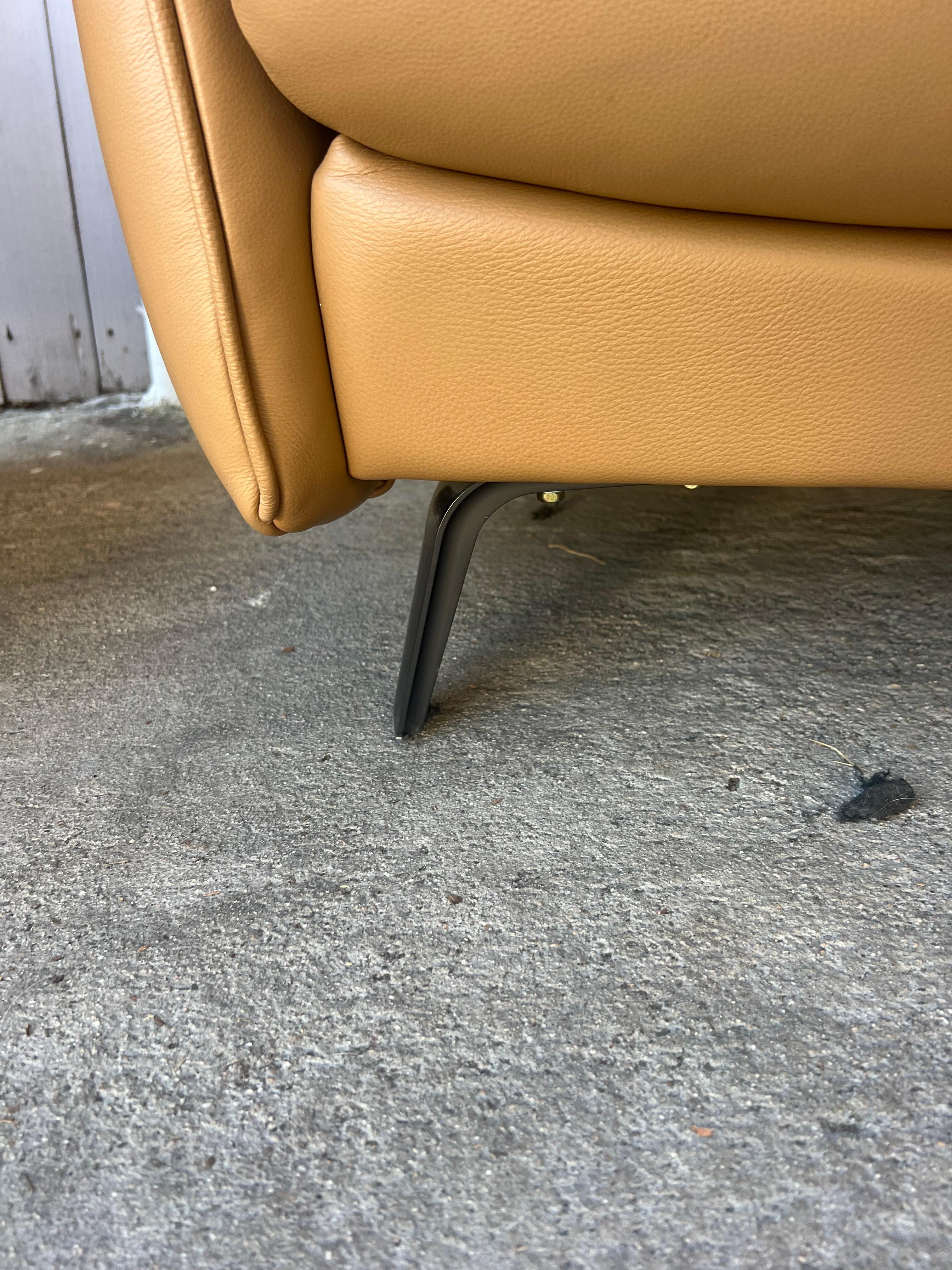 Scandinavian Designs “Charles” Leather Adjustable Lounge Chair For Sale ...