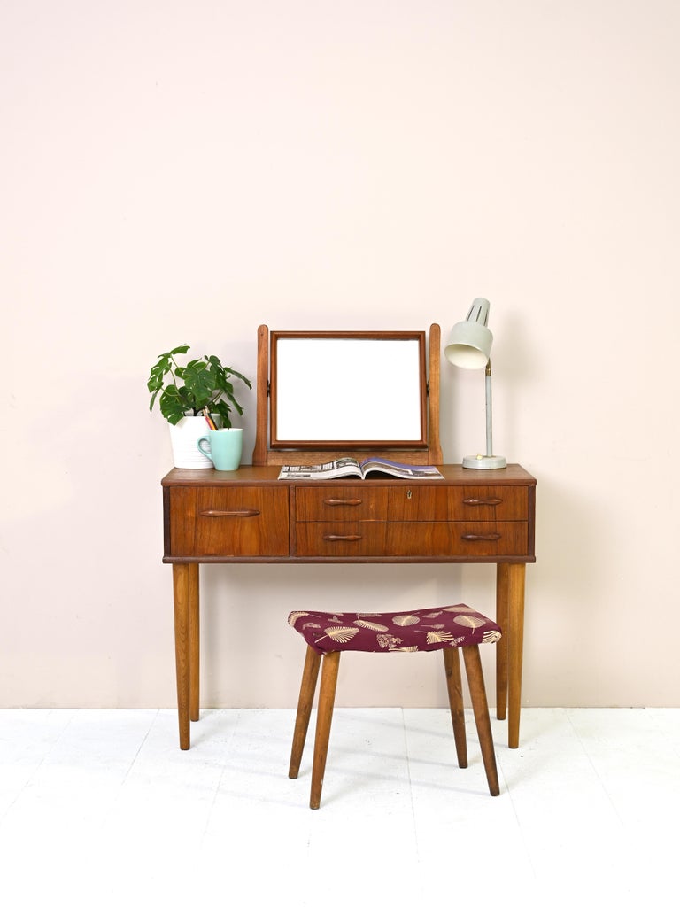 Scandinavian Dressing Table with Mirror For Sale at 1stDibs