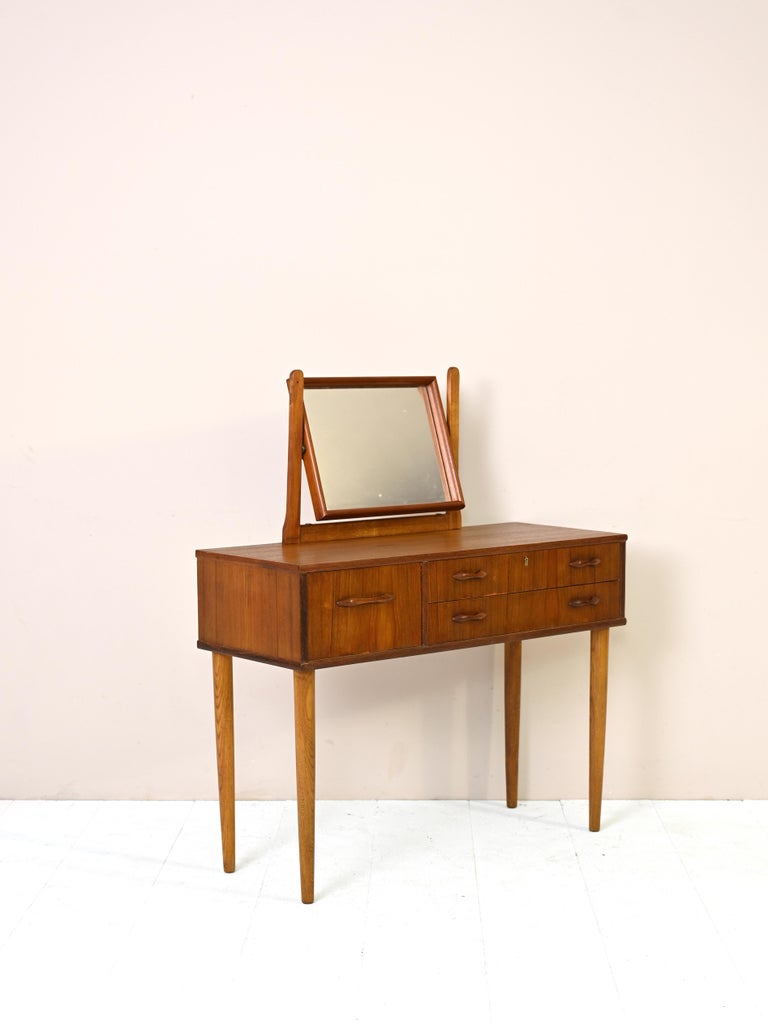Scandinavian Dressing Table with Mirror For Sale at 1stDibs