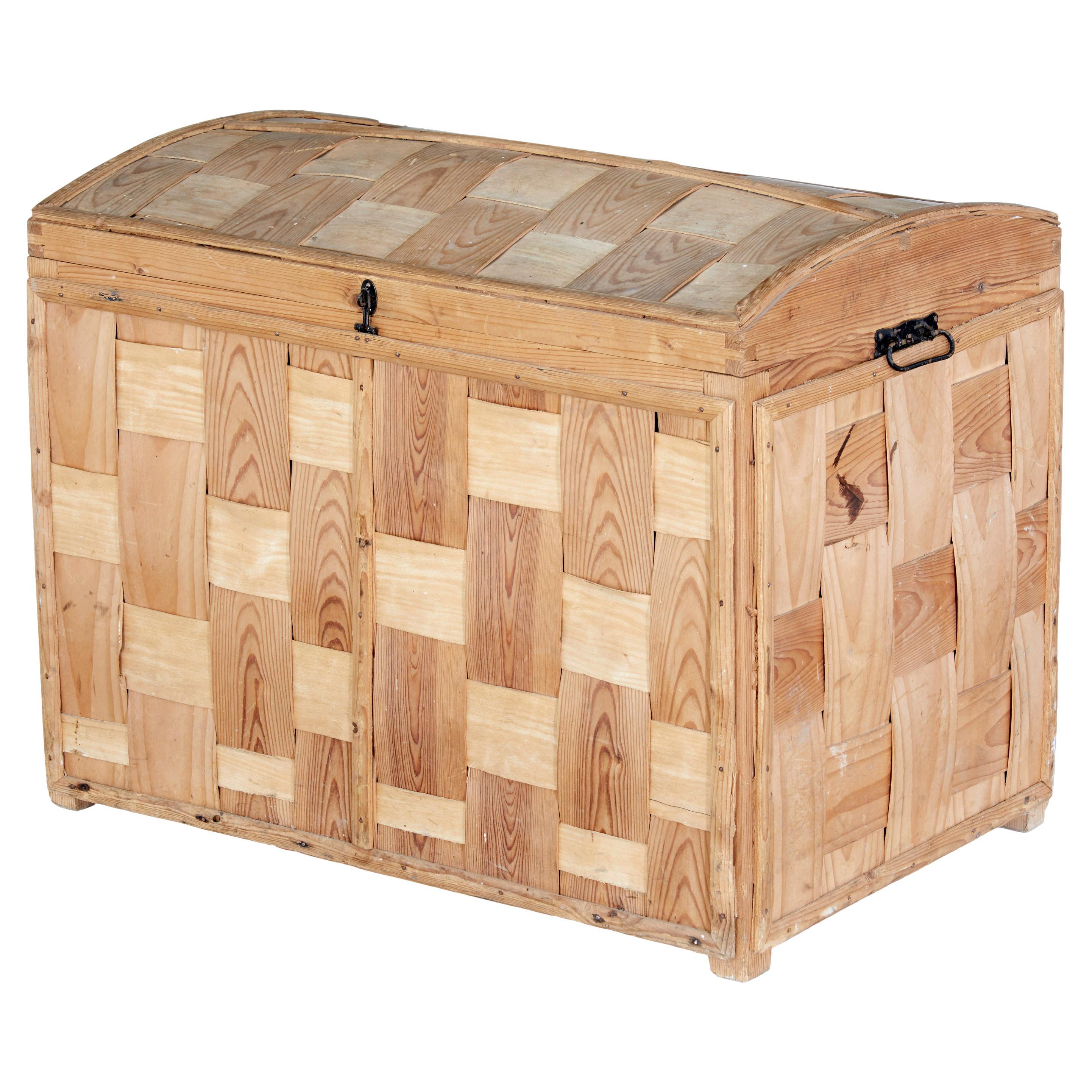 Large Vintage Carriage Chest, Welsh, Pine, Linen Trunk, 20th Century ...