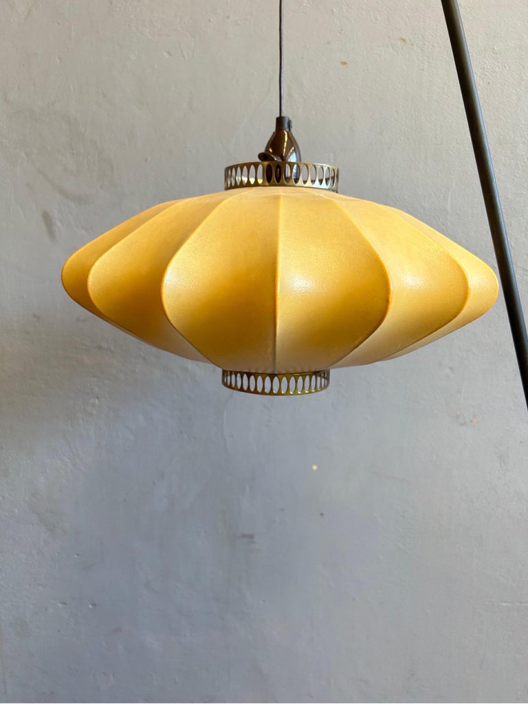 Scandinavian Floor Lamp with Cocoon Lamp Shade For Sale at 1stDibs