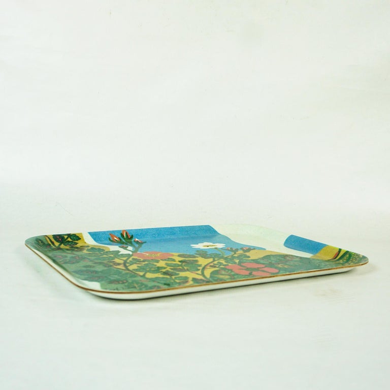 Scandinavian Flower Decor Serving Tray by Josef Frank for Svenskt Tenn ...
