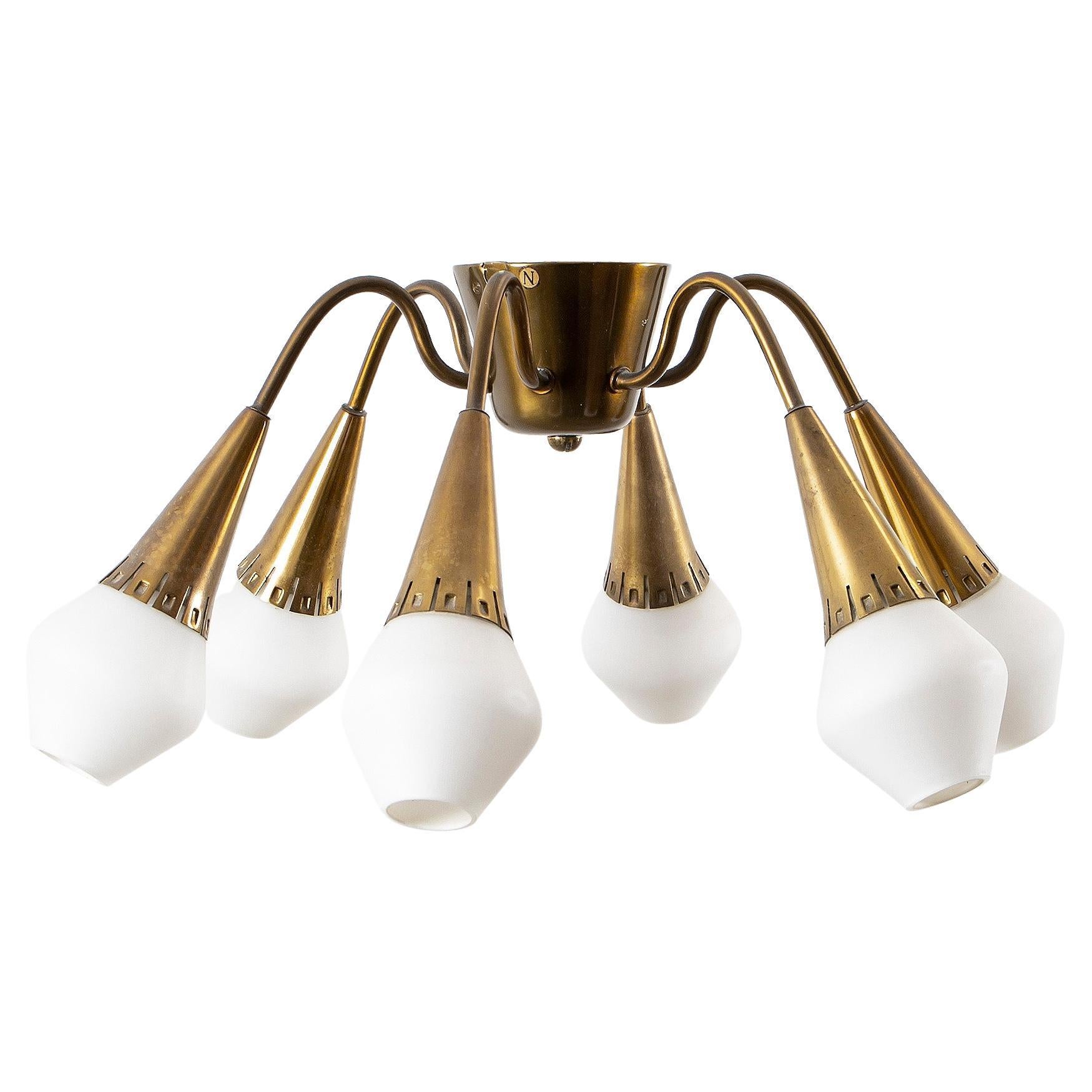 Sputnik Ceiling Light, Mid-Century Modern at 1stDibs