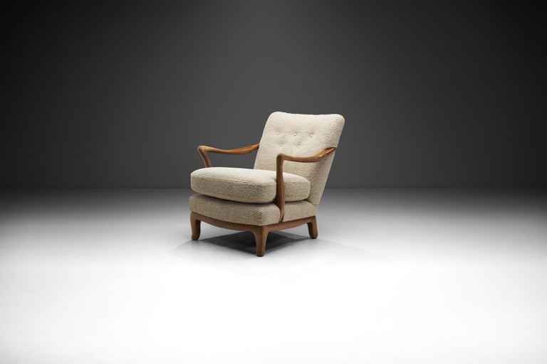 Scandinavian Mid-Century Modern Armchair in Bouclé, Scandinavia 1950s ...