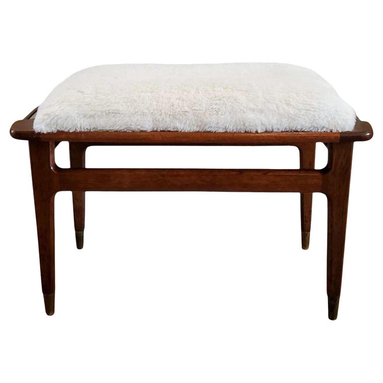 Scandinavian Mid-Century Modern Teak Foot Stool at 1stDibs