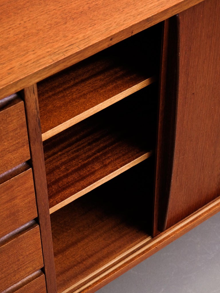 Scandinavian Mid-Century Modern Teak Sideboard, Model 4004, Olli Borg ...