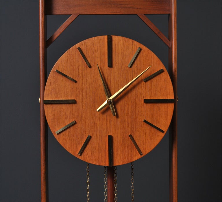 Scandinavian Mid-Century Modern Clock at 1stDibs
